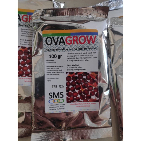 Jual ovagrow vitamin E suplemen telur induk ikan. 100gr | Shopee Indonesia