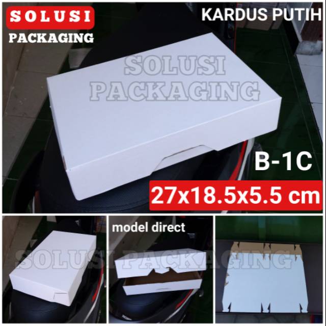 Jual ISI 10 PCS KARDUS KOTAK B-1 PUTIH POLOS KARTON BOX PACKING DUS DOS ...