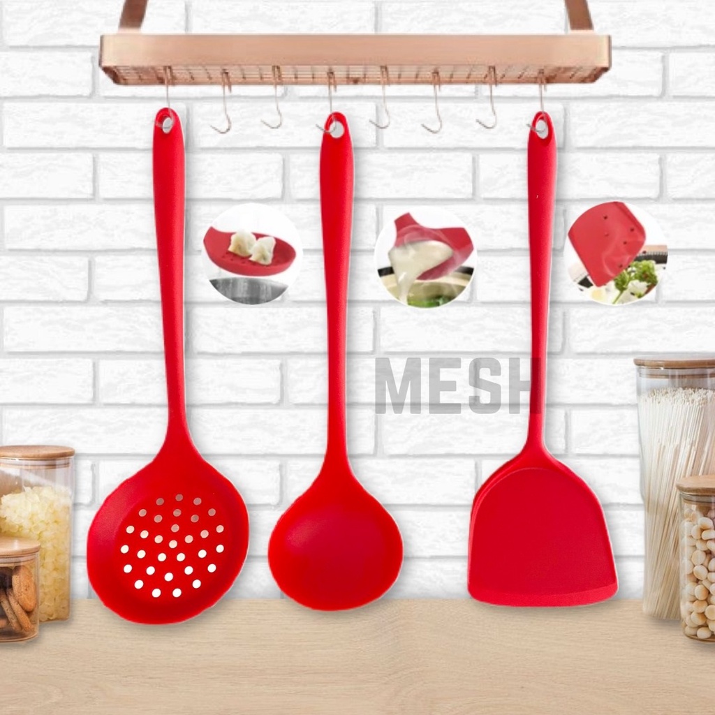 Jual Spatula Sutil Set Silikon Isi 3 Pcs - Kitchen Tools Peralatan ...