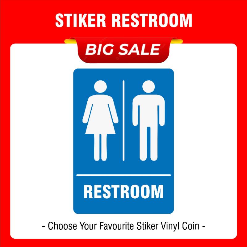 Jual Stiker Restroom A4 & A3 Vinyl | Shopee Indonesia