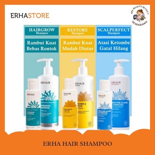 Jual ERHA Hair Shampoo Series - Hairgro Shampoo - Restore Shampoo ...
