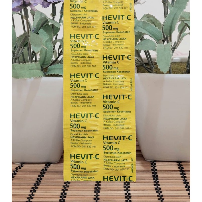 Jual Hevit C Vitamin C 500mg (1 strip isi 10 tablet) | Shopee Indonesia