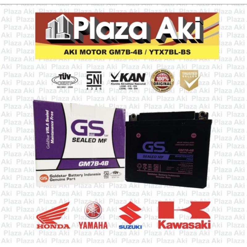 Jual Aki Motor Kering MF GM7B-4B HONDA Tiger | Shopee Indonesia