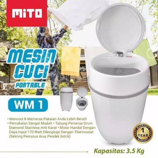 Jual Ready STOCK Mesin Cuci Mito WM 1 WM1 unik Portable serbaguna untuk ...