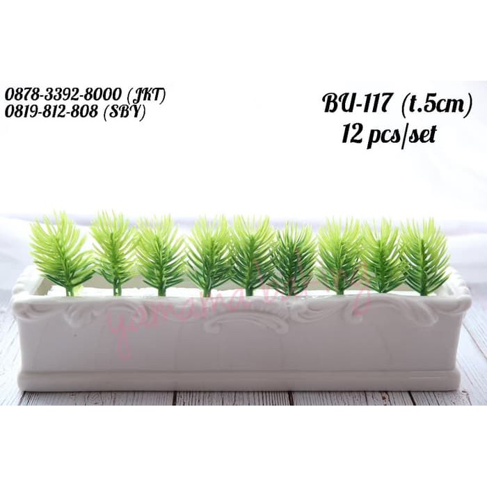 Jual BU-117 Topper hiasan kue tart cake rumput bunga daun tanaman ...