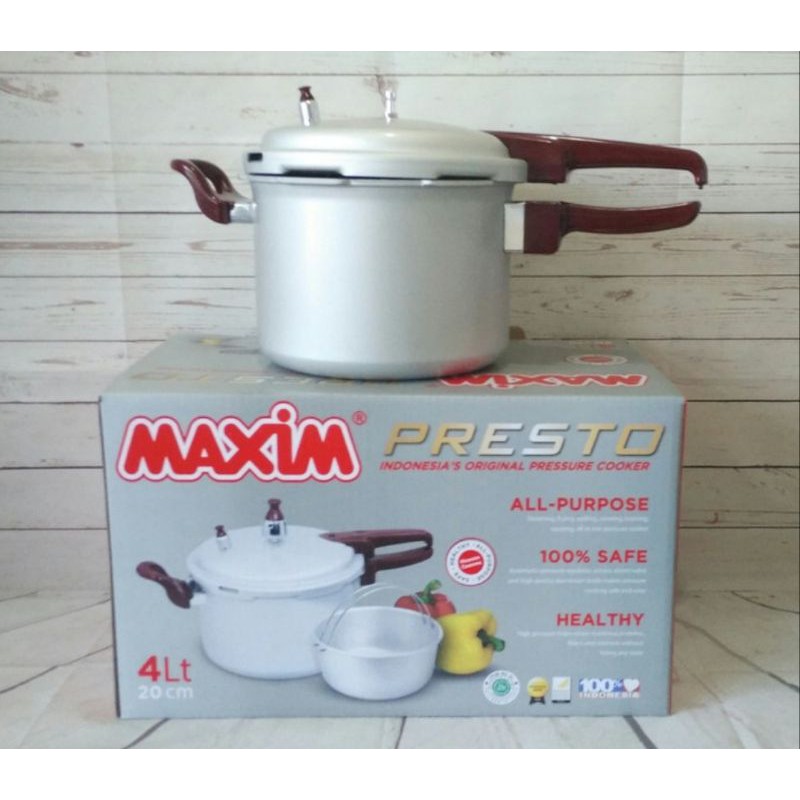 Jual Panci Presto Maxim 4 Liter, Pressure Cooker Maxim 4 Liter | Shopee Indonesia