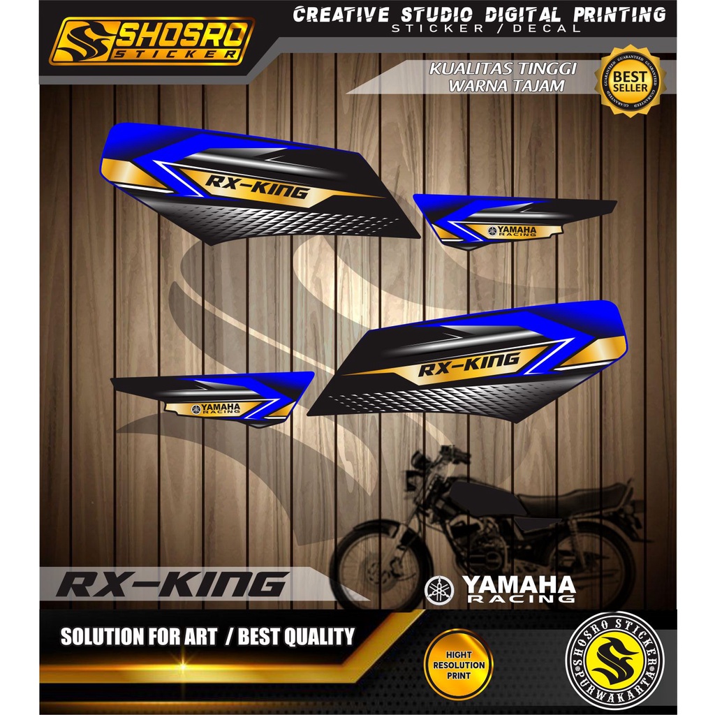 Jual STIKER RACING MOTIF COD / VARIASI YAMAHA RX-KING STRIPING/STICKER ...