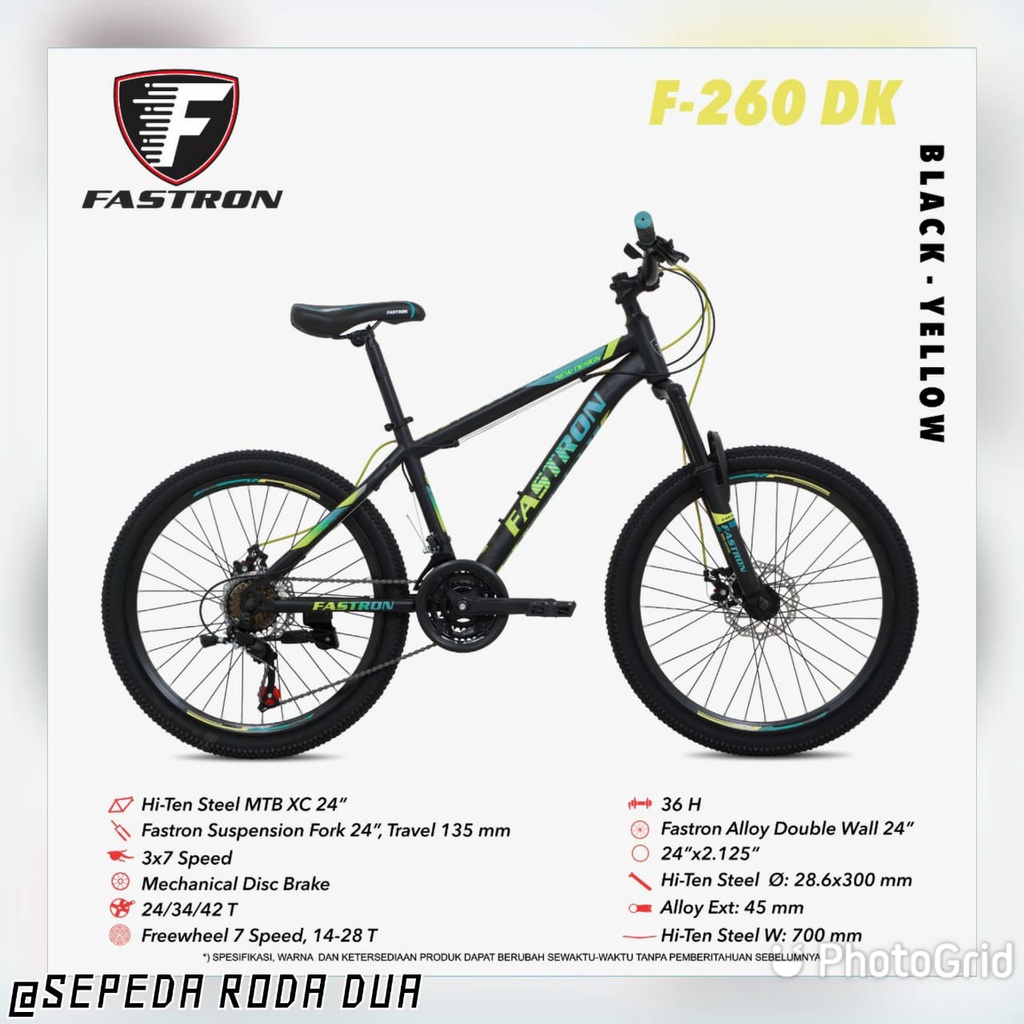 Jual SEPEDA GUNUNG/MTB 24" FASTRON F-260 DK | Shopee Indonesia