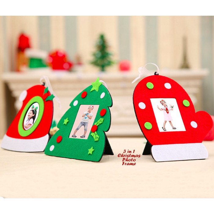 Jual SET Christmas Photo Frame, Bingkai Foto Motif Natal, 1 set isi 3 ...