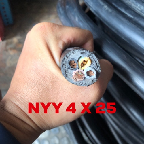 Jual Kabel Listrik Kawat Hitam NYY 4 x 25 4x25 Eterna (Meteran) Kabel NYY 4 x 25mm 4x25mm 4 x 25 ...