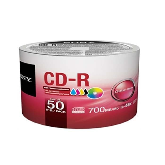 Jual Sony CD-R Printable 700MB Bulk Spindel isi 50 | Shopee Indonesia