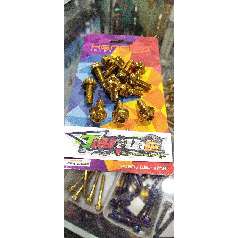 Jual baut Heng PB m 8x20 gold baut drat 12 panjang 2cm | Shopee Indonesia