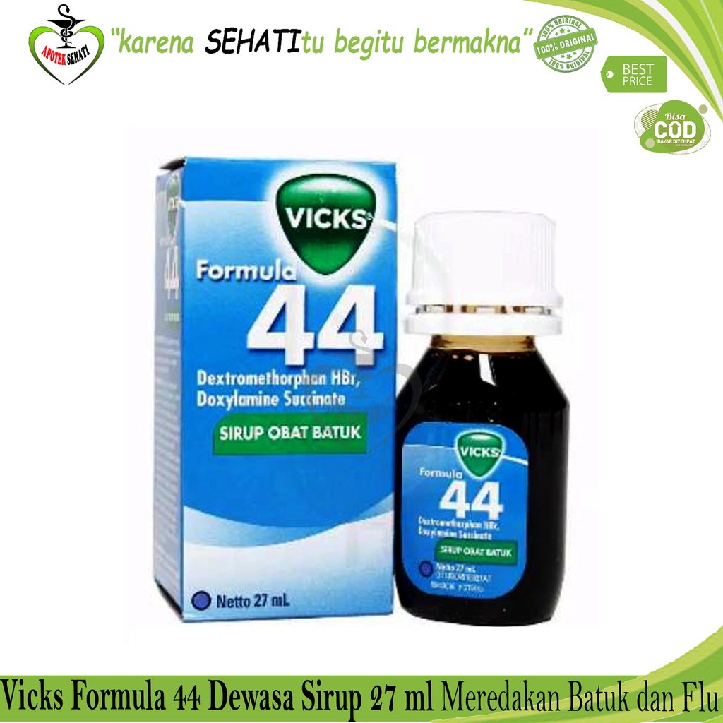 Jual VICKS FORMULA DEWASA SIRUP 27 ML / Obat Batuk Tidak Berdahak ...