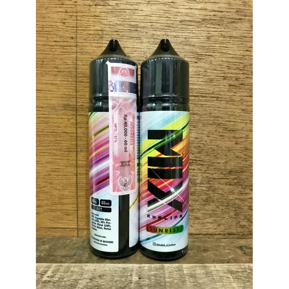 Jual Mix Khalifa Sunrise 3MG 60ML Liquid pita cukai strawberry Mocktail ...