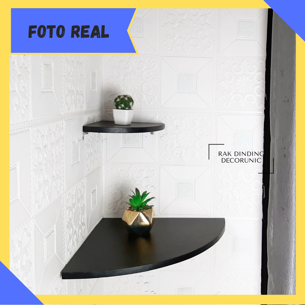 Jual Rak Sudut Dekorasi Dinding 20,30cm Rak Sudut Siku Hiasan Dinding ...