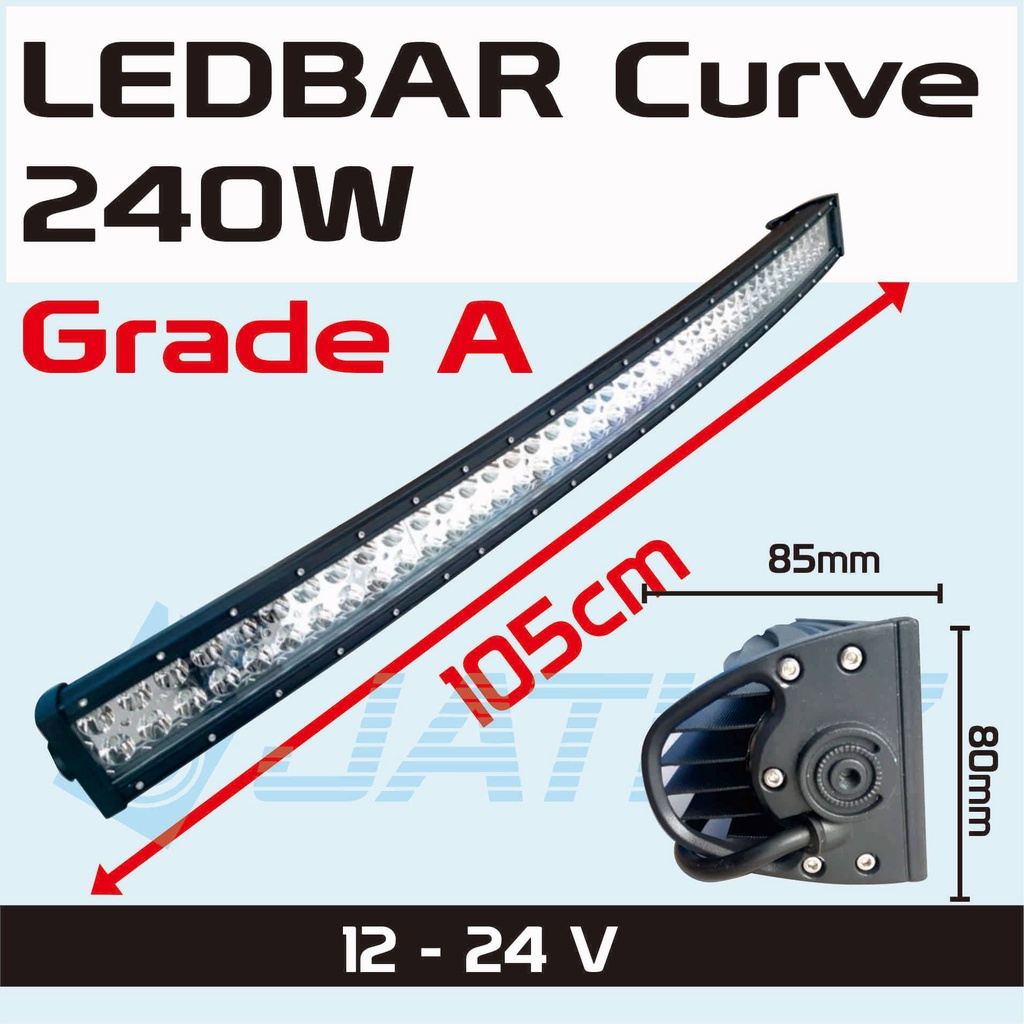 Jual Lampu LED Bar Offroad 240w 105cm Curve LED 240 Watt Lengkung ...