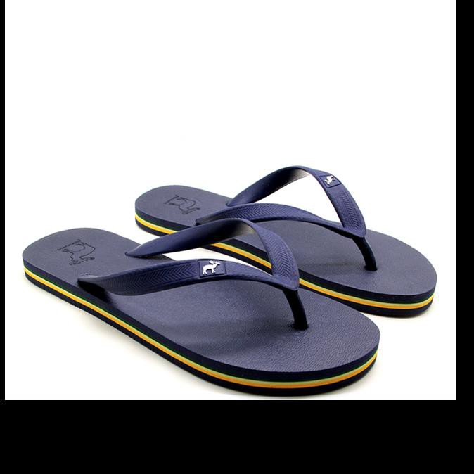 Jual Sepatu Pria Terbaik- Sandal Panama / Sendal Jepit Pria Biru Tua ...