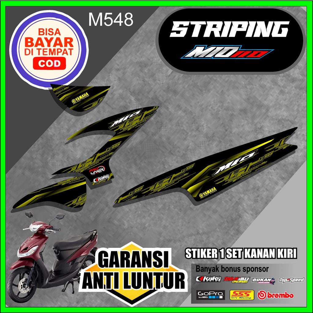 Jual STRIPING STIKER LIST VARIASI MIO SPORTY MIO SMILE KODE M548 ...