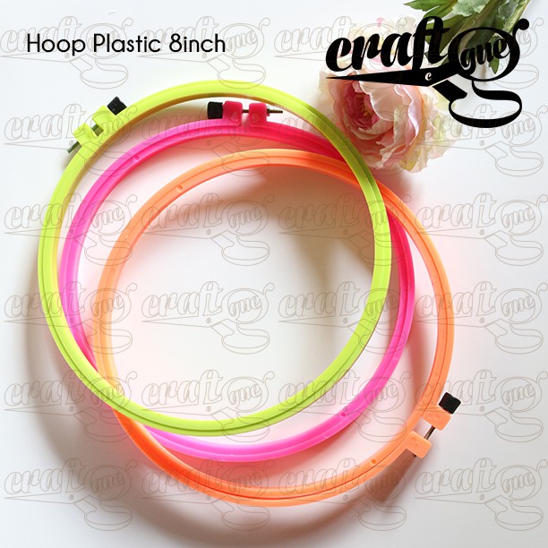 Jual Pembidangan/Ring Sulam/Ram Sulam/Embroidery Hoops PLASTIC 8INCH ...