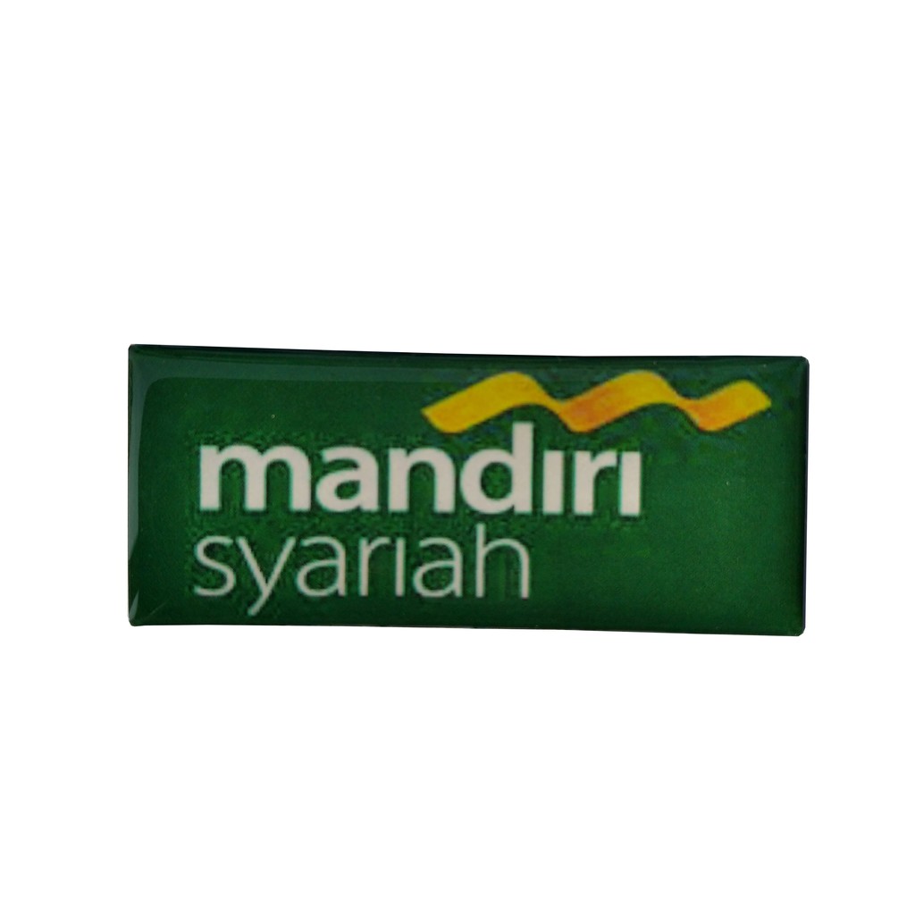 Jual Stiker Timbul Emblem Logo Perusahaan Bank Mandiri Syariah Unik ...