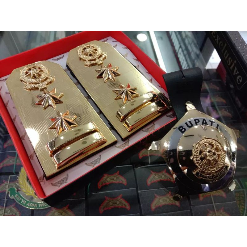 Jual pangkat pdu bupati pol pp+tanda jabatan bupati pol pp | Shopee ...