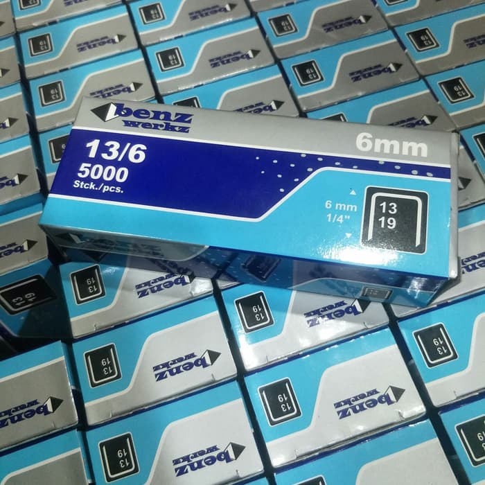Jual isi Refill Stapler Steples Tembak 8 mm 13/8 Benz 5000 pcs ORIGINAL ...
