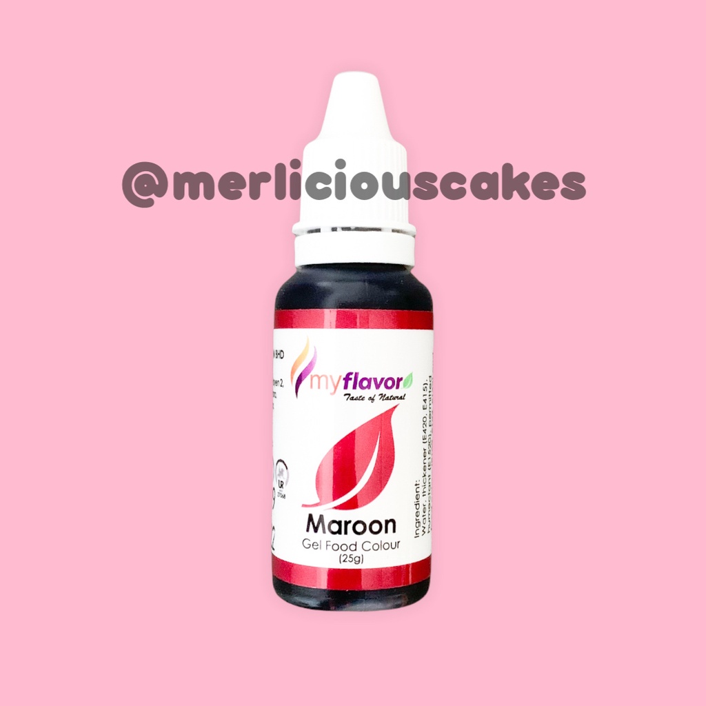 Jual Maroon Gel My Flavor Food Color Food Colour Pewarna Makanan ...