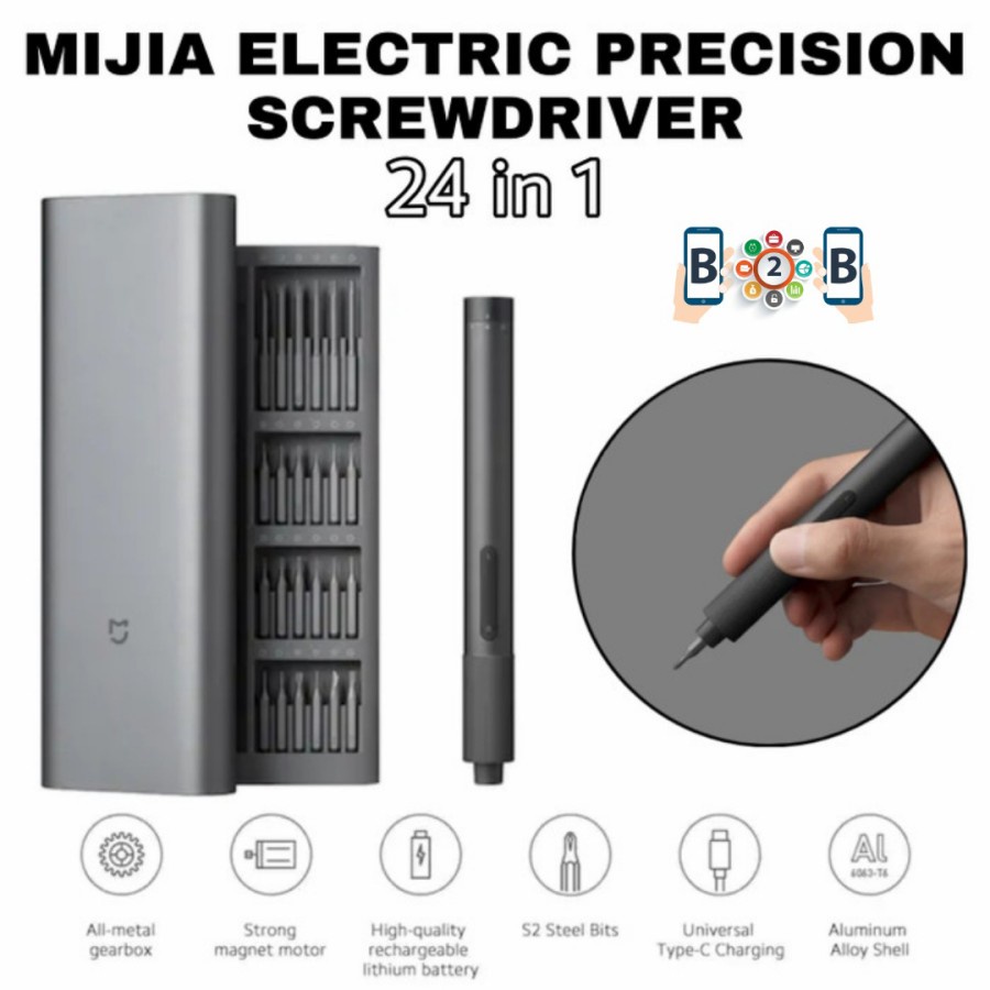 Jual Mijia Electric Precision Screwdriver 24in1 - Obeng Elektrik 24 in ...