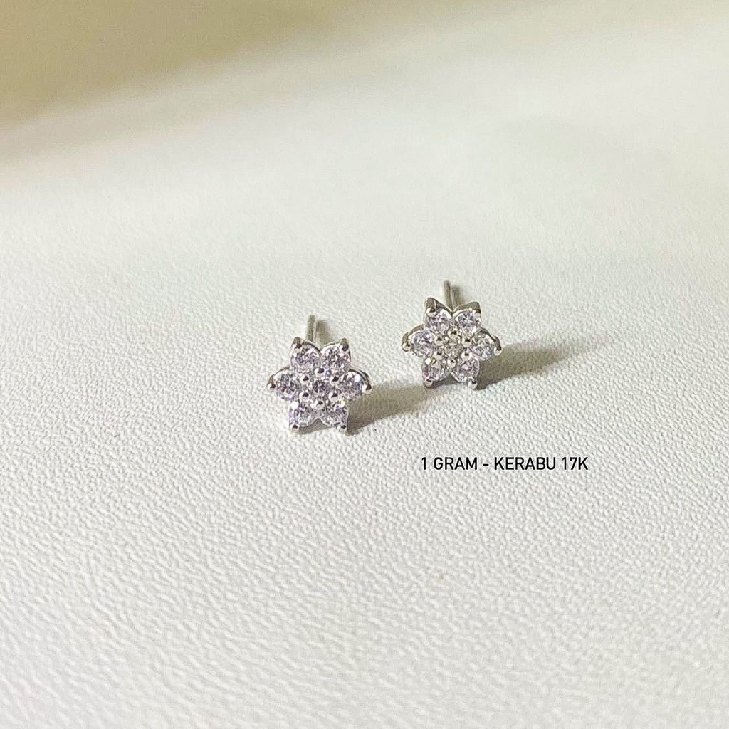 Jual Anting anak dan dewasa emas asli kadar 750 75 17k branded Cartie bunga clover smiley tiff n ...
