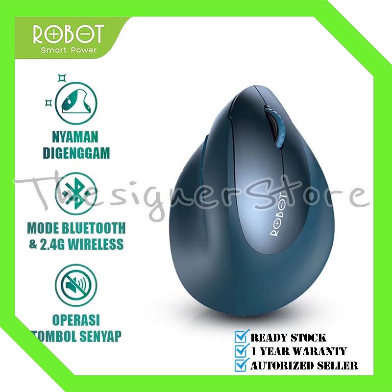 Jual ROBOT Guru Master 1 Vertical Mouse Dual Mode Wireless Bluetooth ...