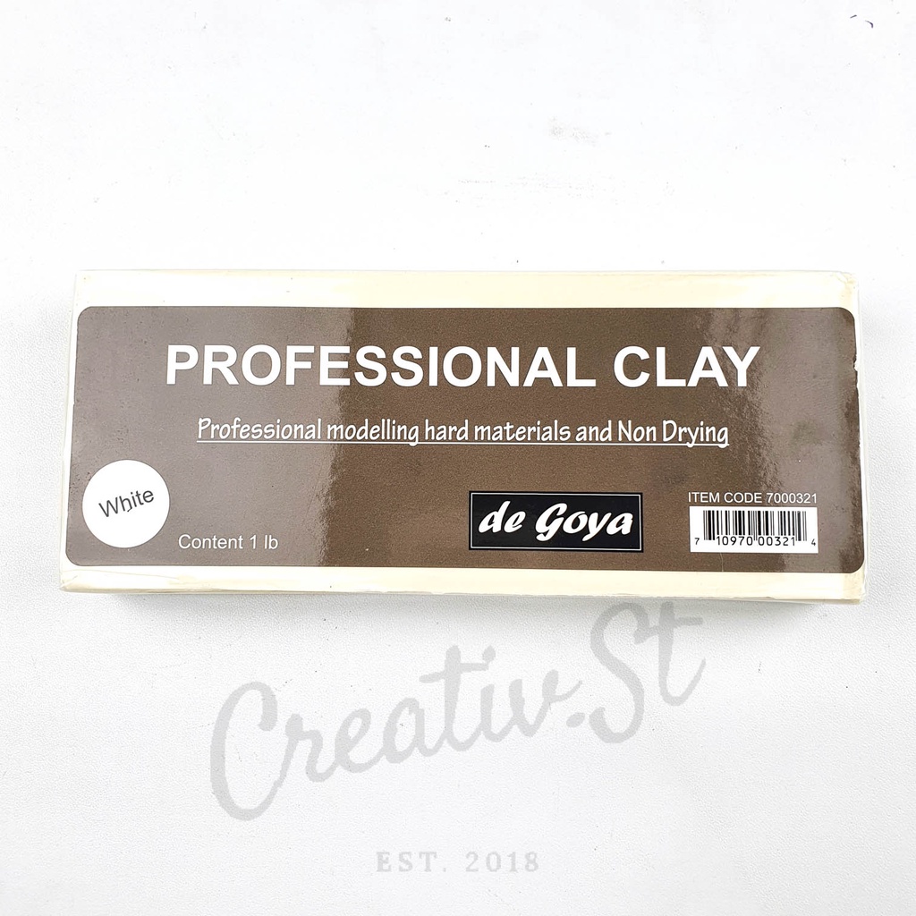 Jual De Goya Professional Clay 1Lb White Brown Plastisin | Shopee Indonesia