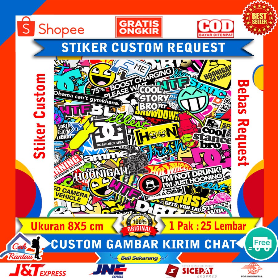 Jual Cetak Stiker Custom Free Desain Request Komunitas Klub Lembaga ...