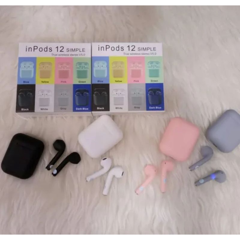Jual AIRPODS INPODS MACARON ORIGINAL 12 TWS i12 HEADSET BLUETOOTH ORI ...