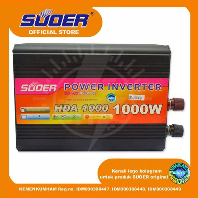 Jual SUOER INVERTER HDA 1000 WATT MODIFIED SINE WAVE | Shopee Indonesia