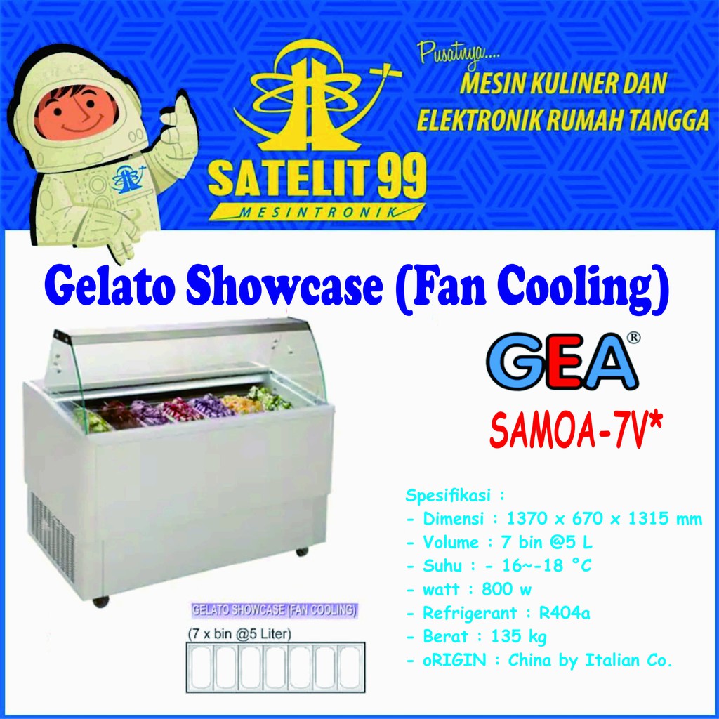 Jual Gelato Showcase (Fan Cooling) GEA SAMOA-7V* | Shopee Indonesia