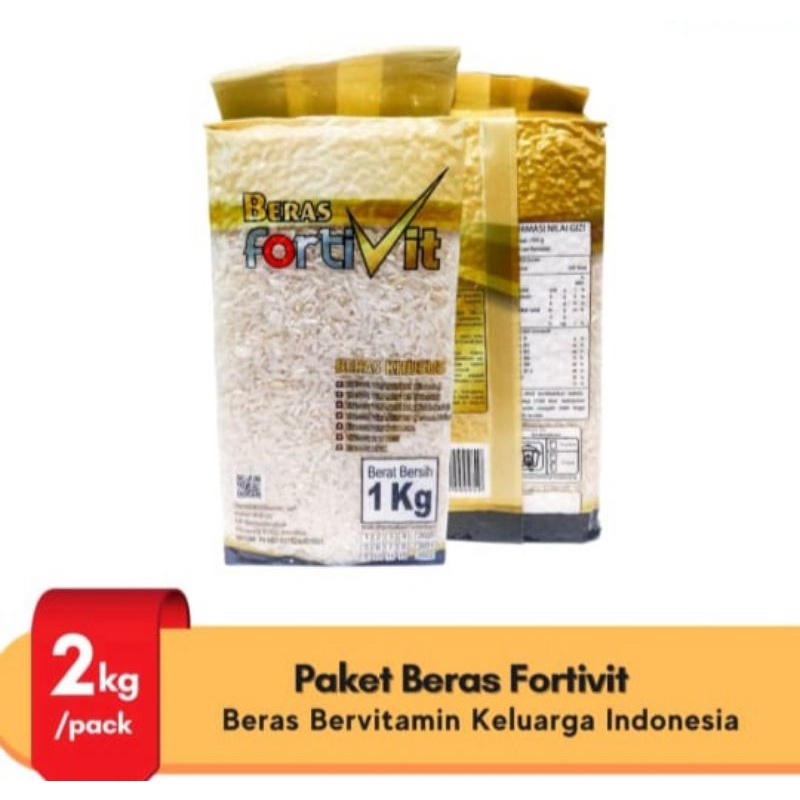 Jual Beras Ber-vitamin (fortivit) 2 kg. sebagai MP ASI (2 pack ...