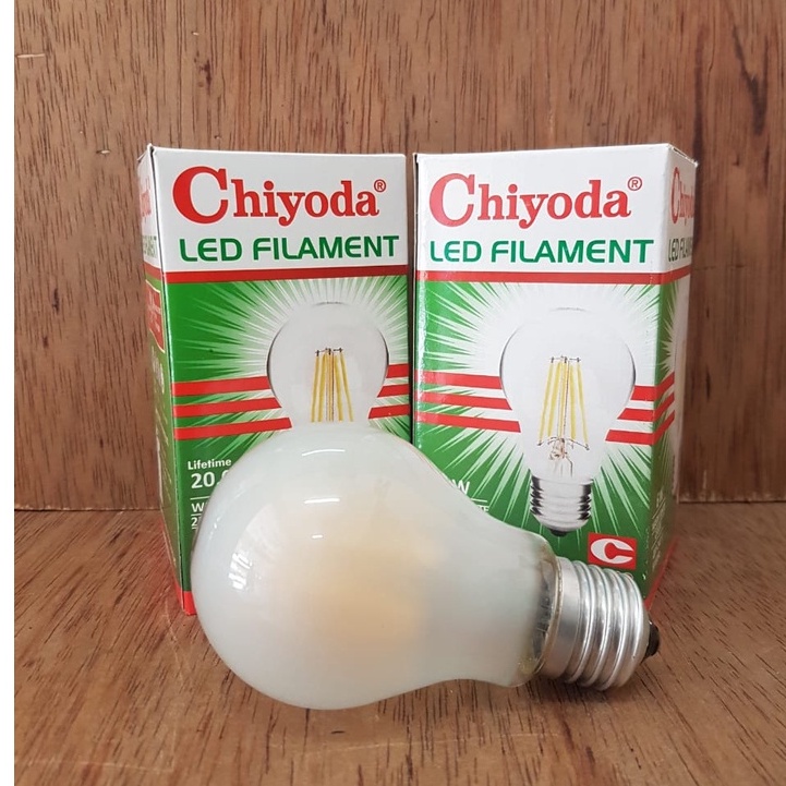 Jual LAMPU LED FILAMENT CHIYODA A60 E27 6 WAT FROST | Shopee Indonesia