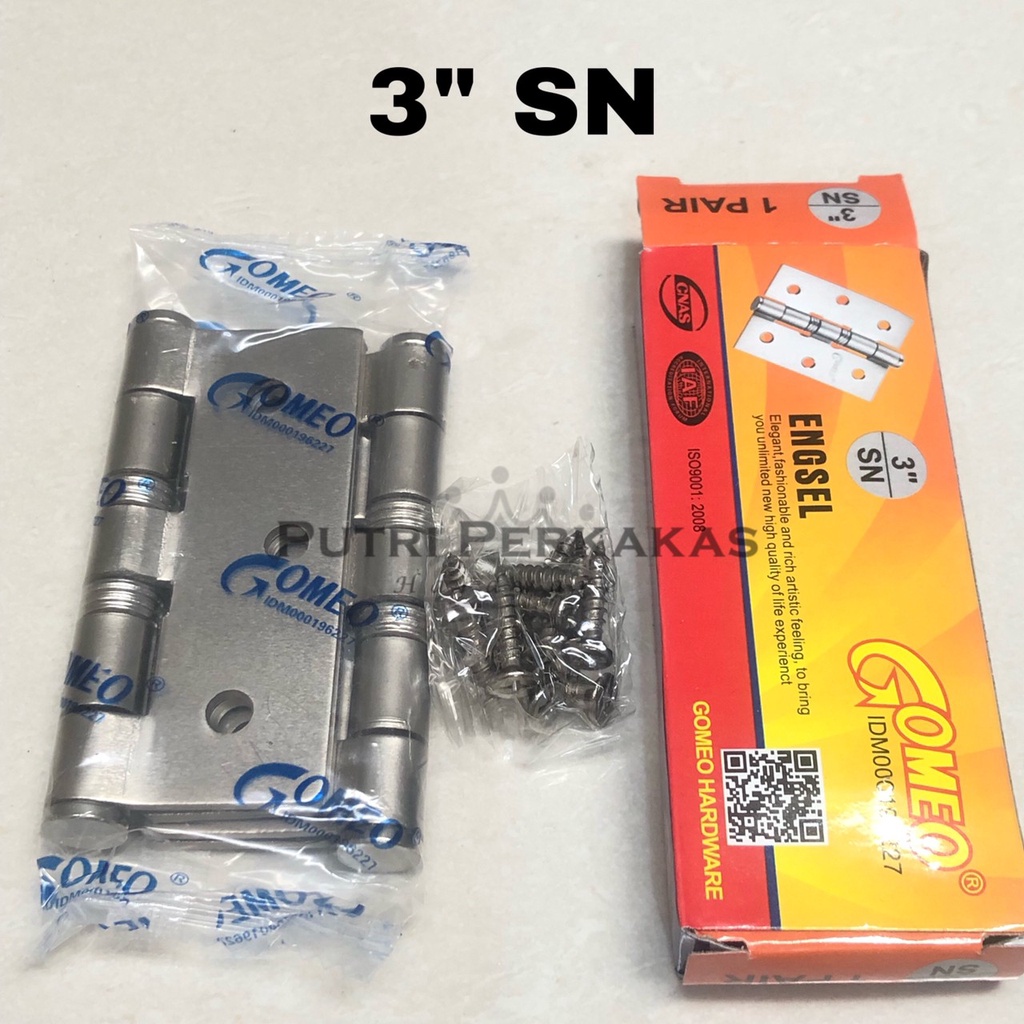 Jual Engsel Pintu Rumah Engsel Jendela Tebal Gomeo 3 inch SILVER ...