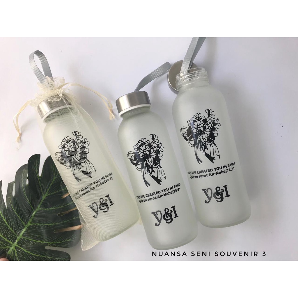 Jual Souvenir Pernikahan Botol Minum 420ml Botol Infused Water Kaca ...