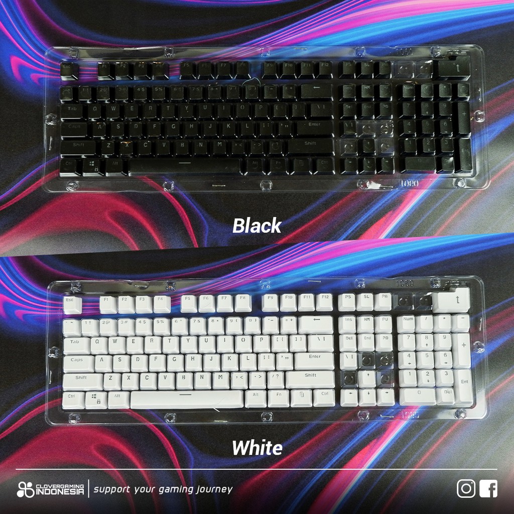 Jual Keycaps CLV PBT Color Standart Double Shot - 106 Key Set Custom ...