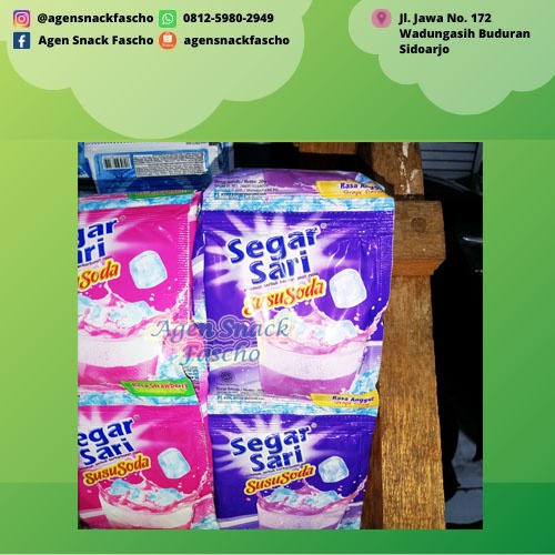 Jual Segar Sari Susu Soda Sachet/Anggur/Melon/Strawberry 20 gram (1 ...