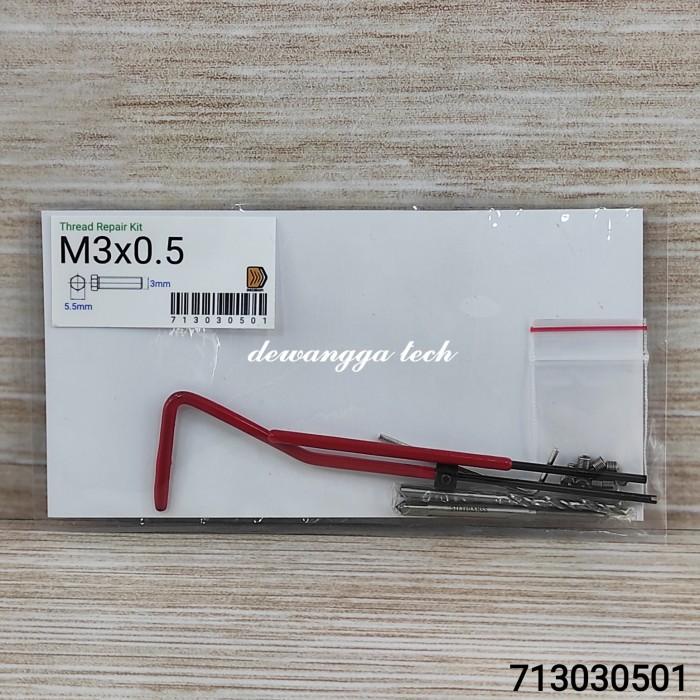 Jual Recoil m3x0.5 helicoil m3 x 0.5 perbos m 3 untuk baut mur selek ...
