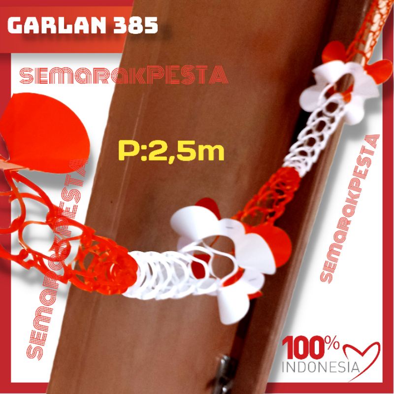 Jual galan merah putih, garlan agustusan, garlan bunga, garlan dekorasl ...