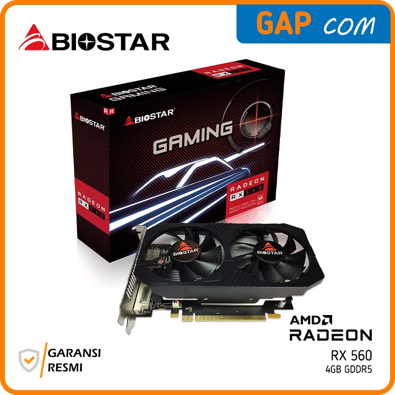 Jual VGA Biostar AMD Radeon RX 560 4GB GDDR5 128Bit - VGA RX560 | Shopee Indonesia