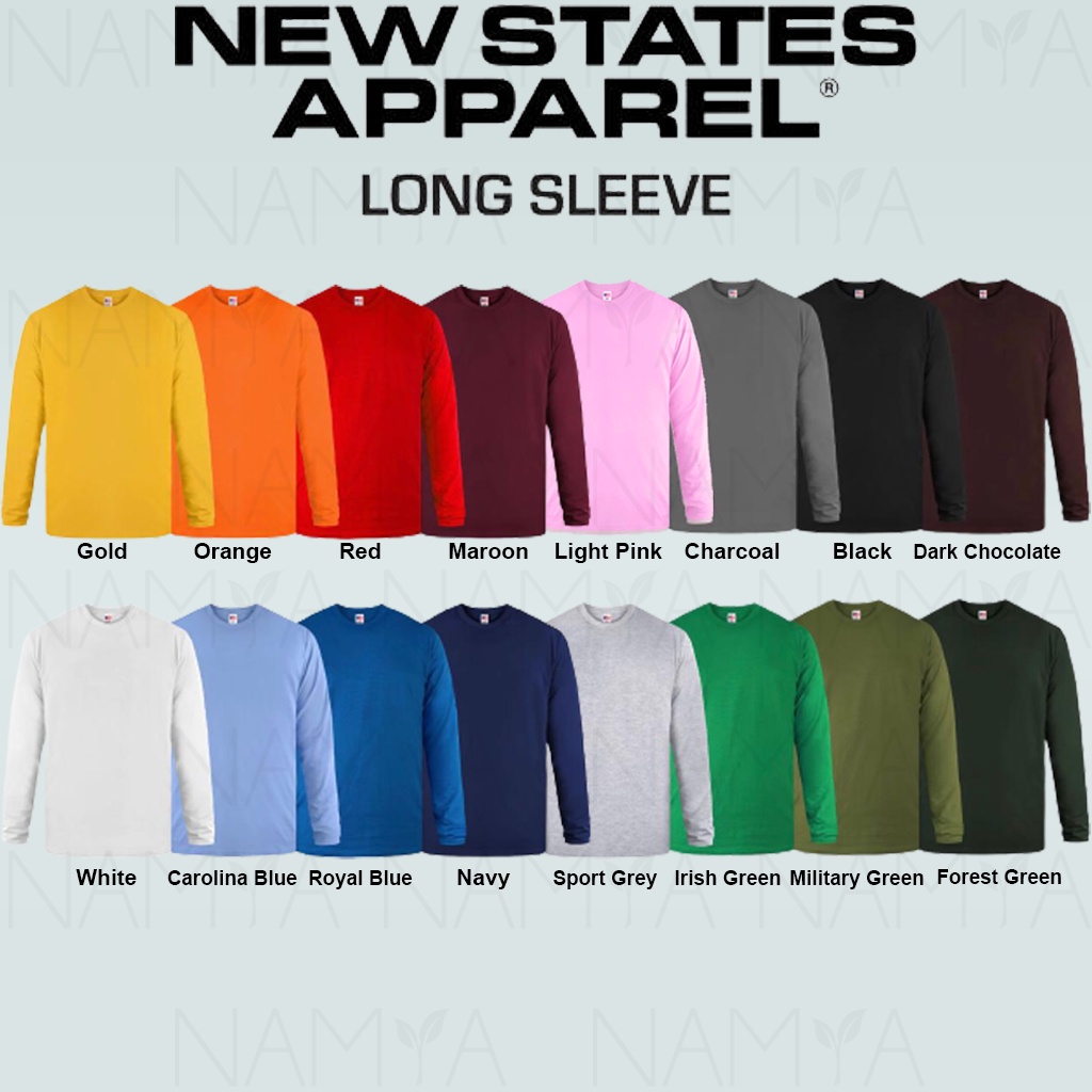 Jual Kaos Polos Lengan Panjang New States Apparel NSA Long Sleeve ...