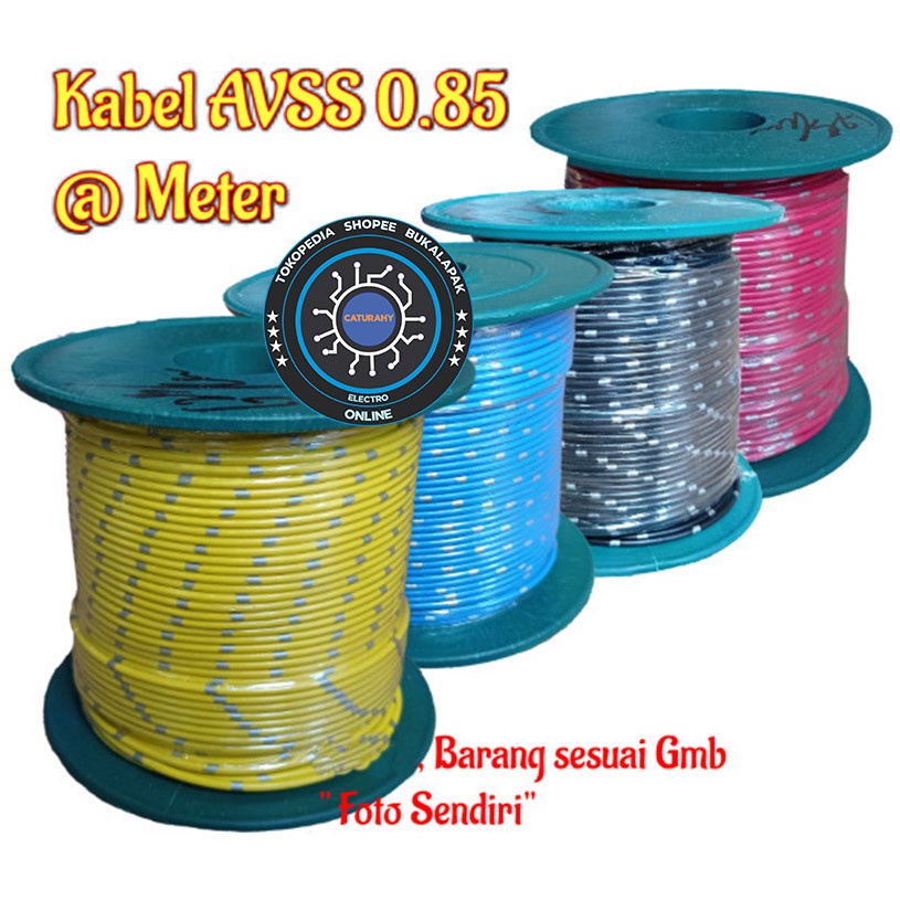Jual Kabel avss 0.85 biru merah kuning hitam hijau bintik bintik mobil | Shopee Indonesia