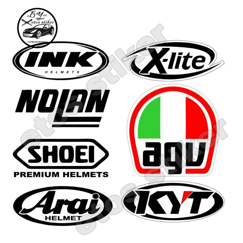 Jual Stiker helm Stiker Merek Helm cutting stiker helm kyt dll | Shopee ...