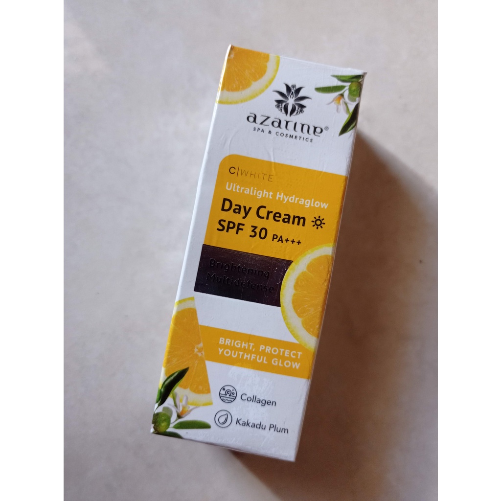 Jual Azarine Ultralight Hydraglow Day Cream SPF 30 PA+++ C White 25gr ...
