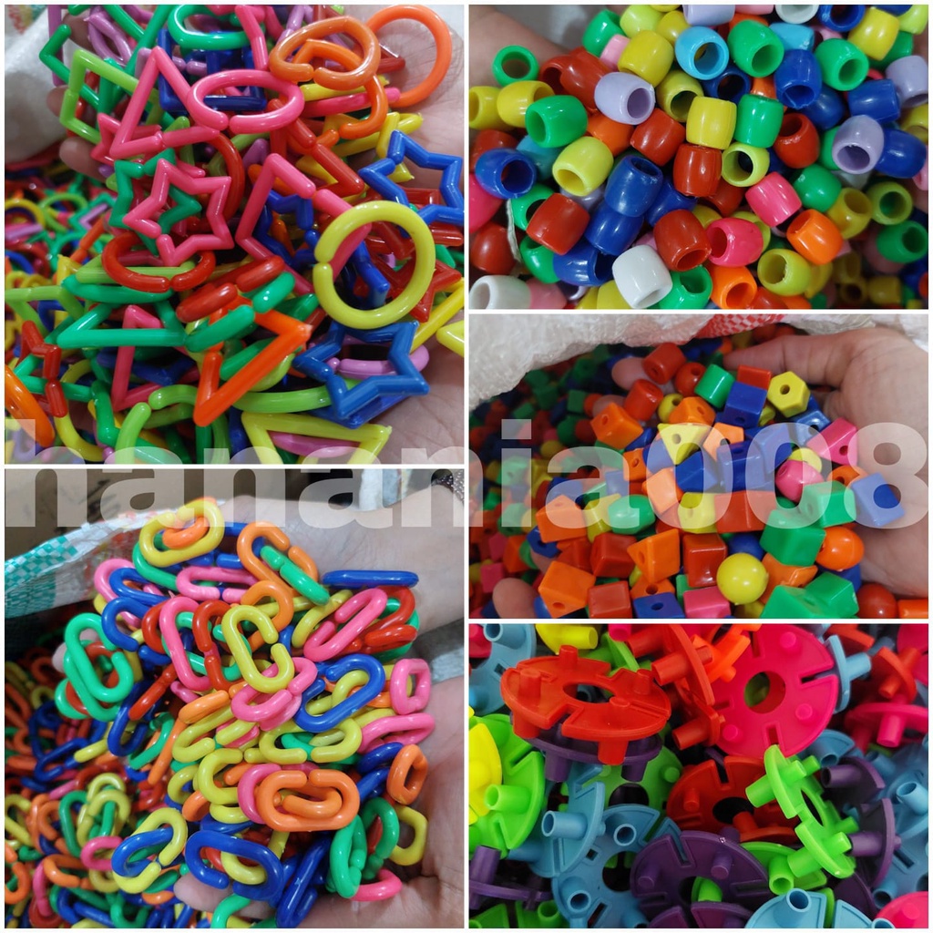 Jual HANANIA008. Mainan Edukatif Anak Meronce Rantai dan Bombik Kemasan ...
