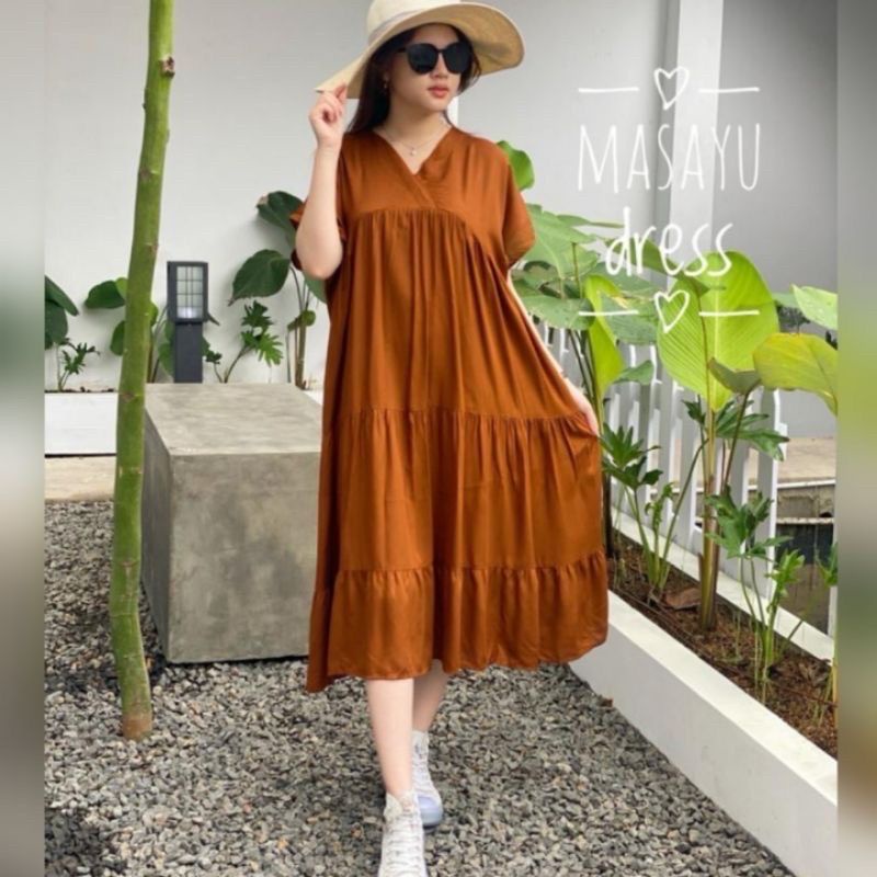 Jual Daster viral ruffle kekinian rayon premium lengan pendek murah ...